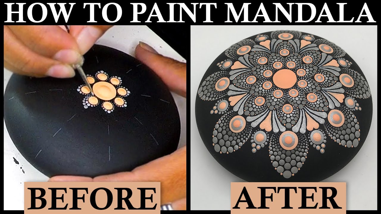 How to Mandala Dot Painting - Mandalas With Acrylic Paint Dotting ...
