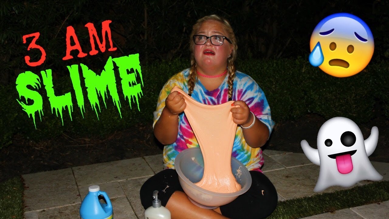 DON'T MAKE FLUFFY SLIME AT 3 AM!! *SO CREEPY* - YouTube