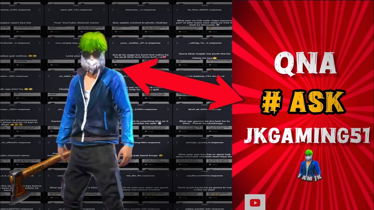 QNA /ASK JKGAMING MY FIRST VIDEO #freefire - YouTube