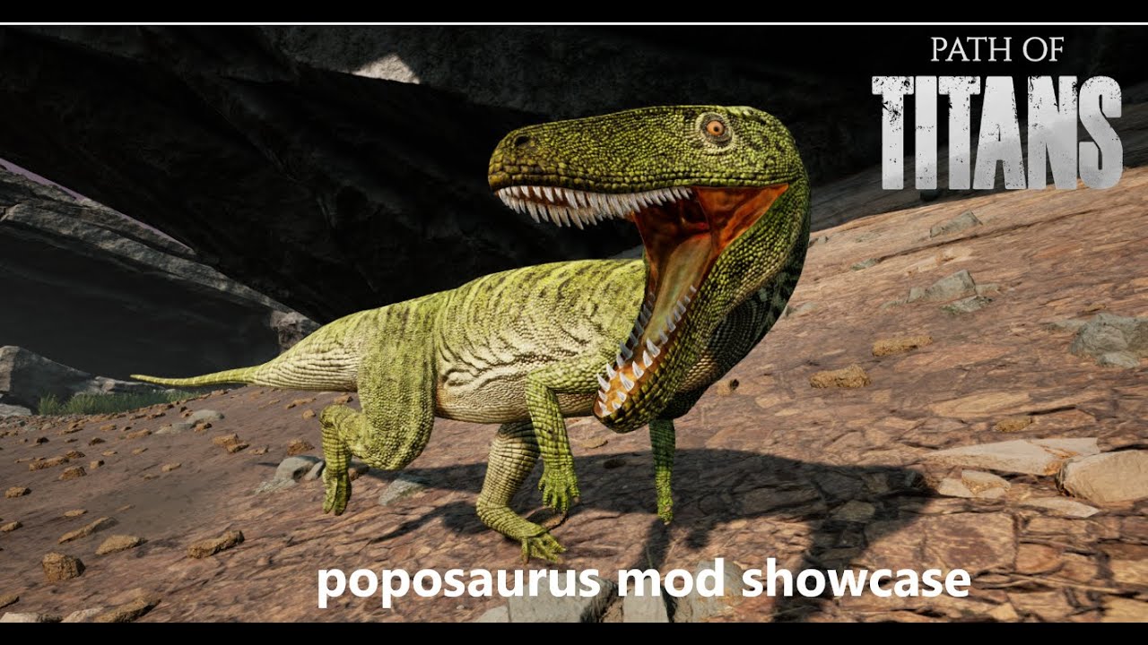 poposaurus mod showcase path of titans - YouTube