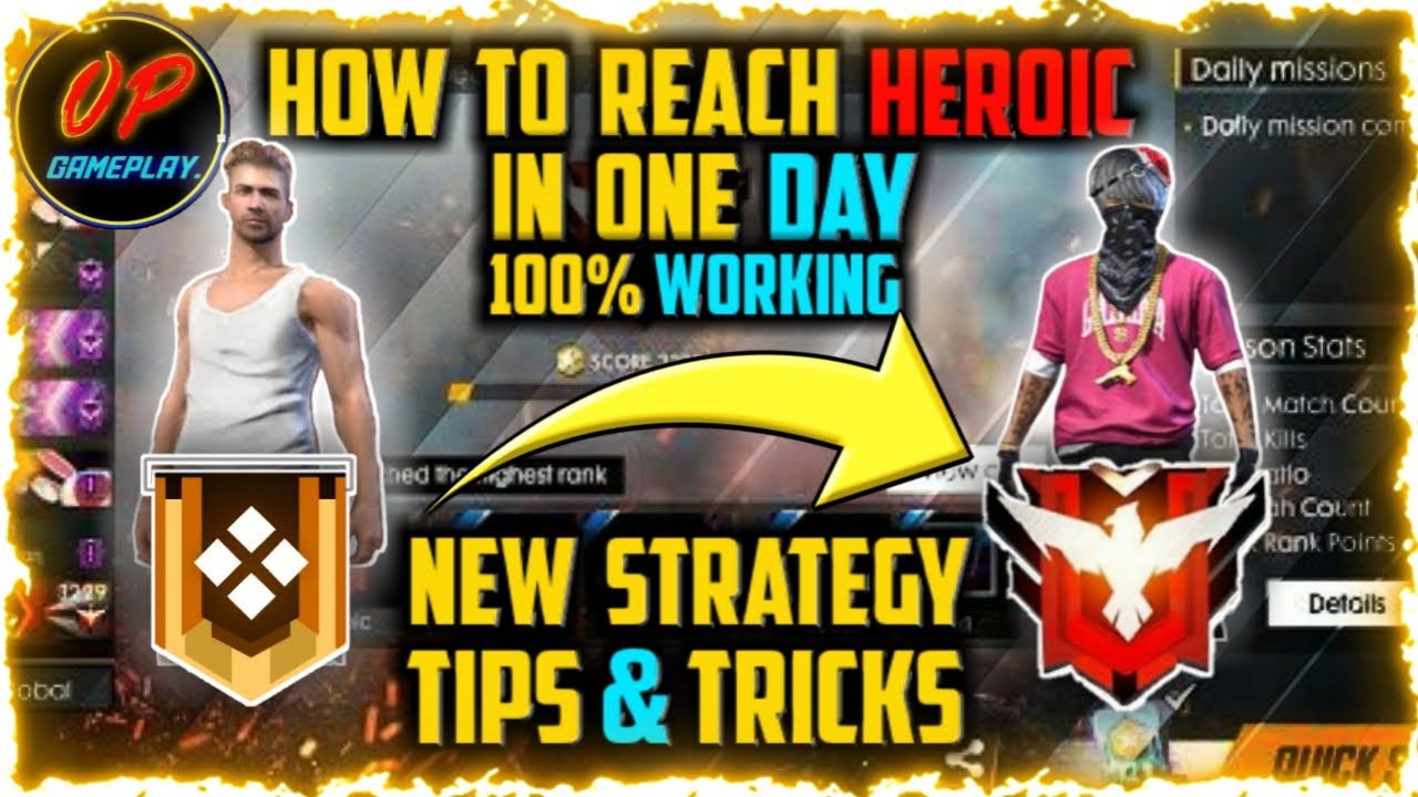 How To Go Heroic In Free Fire Easily ? | One Day Heroic Trick | Free ...