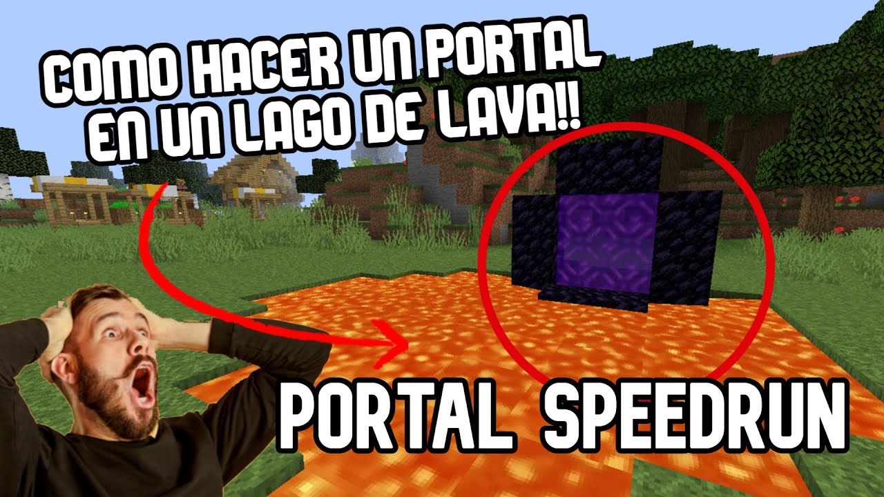 Como Hacer un Portal Del Nether en un Lago de Lava (Portal para ...