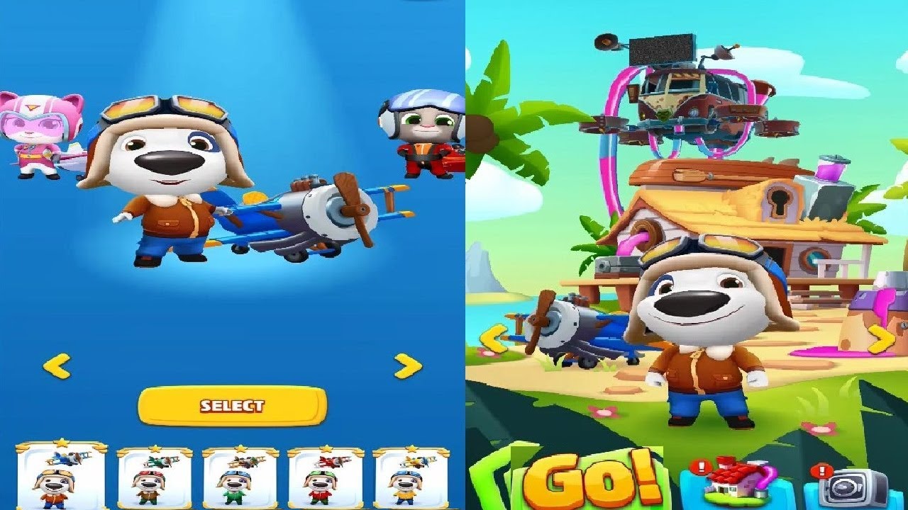 Talking Tom Sky Run Android IOS Gameplay HD #2 - TALKING HANK UNLOCKED ...