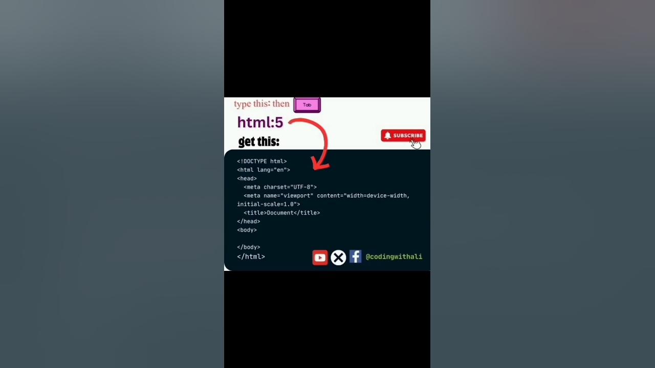 Emmet #html5 #vscode #coding #css3 #cssanimation #python #css3code #javascript #html5 #java # ...