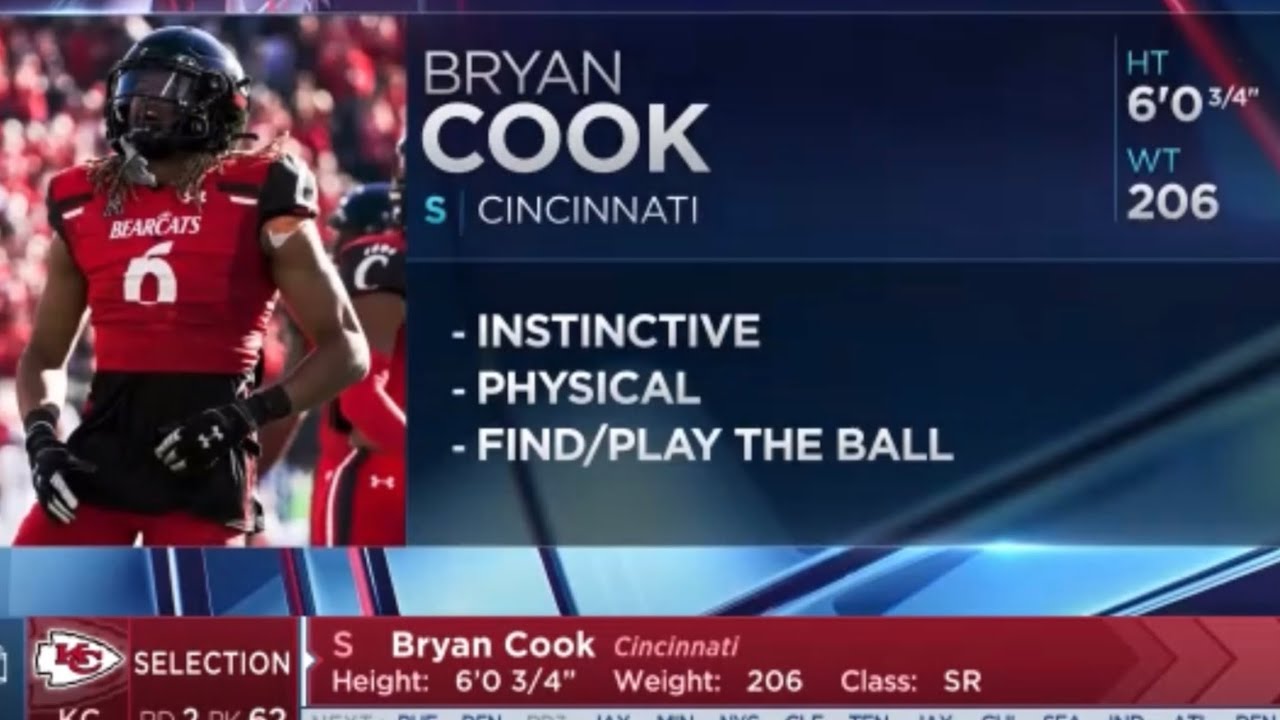 Chiefs Pick Bryan Cook With The 63rd Pick | 2022 NFL Draft - YouTube