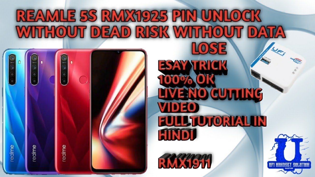 Realme 5s Rmx1925 pin unlock without dead Risk 100% ok - YouTube