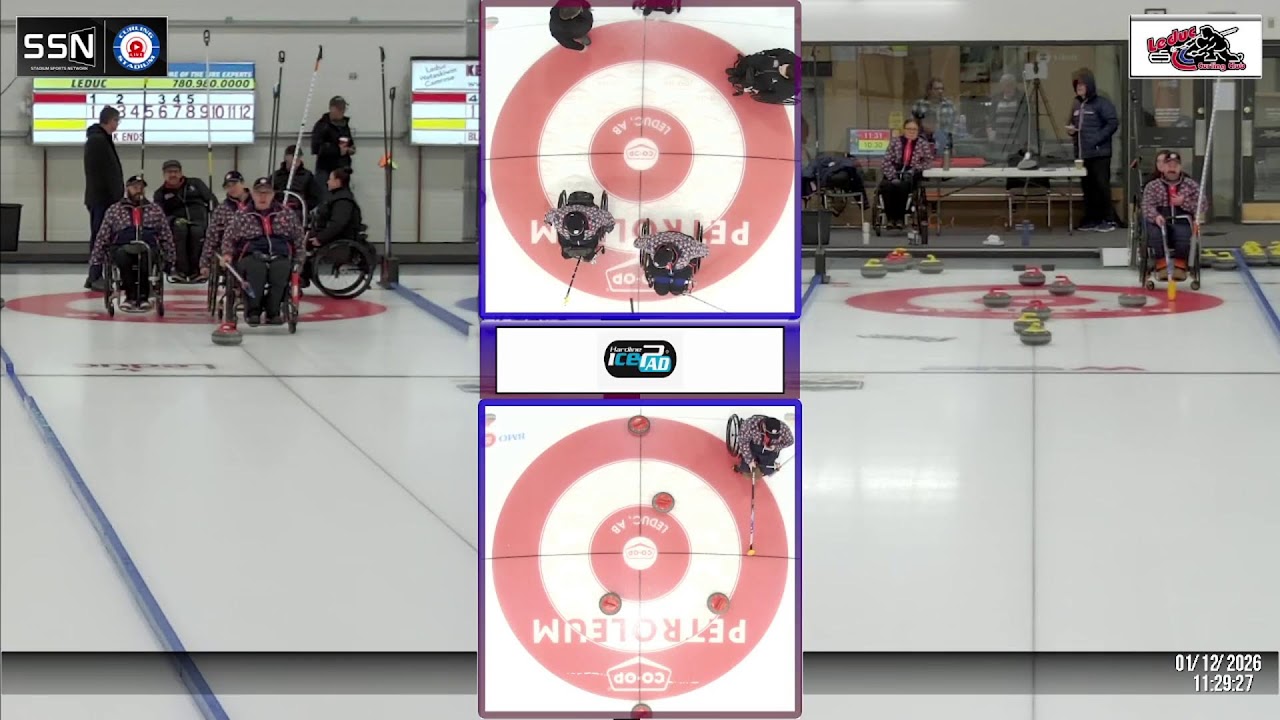 Stuart Houlahan vs. Team USA - Draw 3 - Leduc Mixed Wheelchair Curling ...