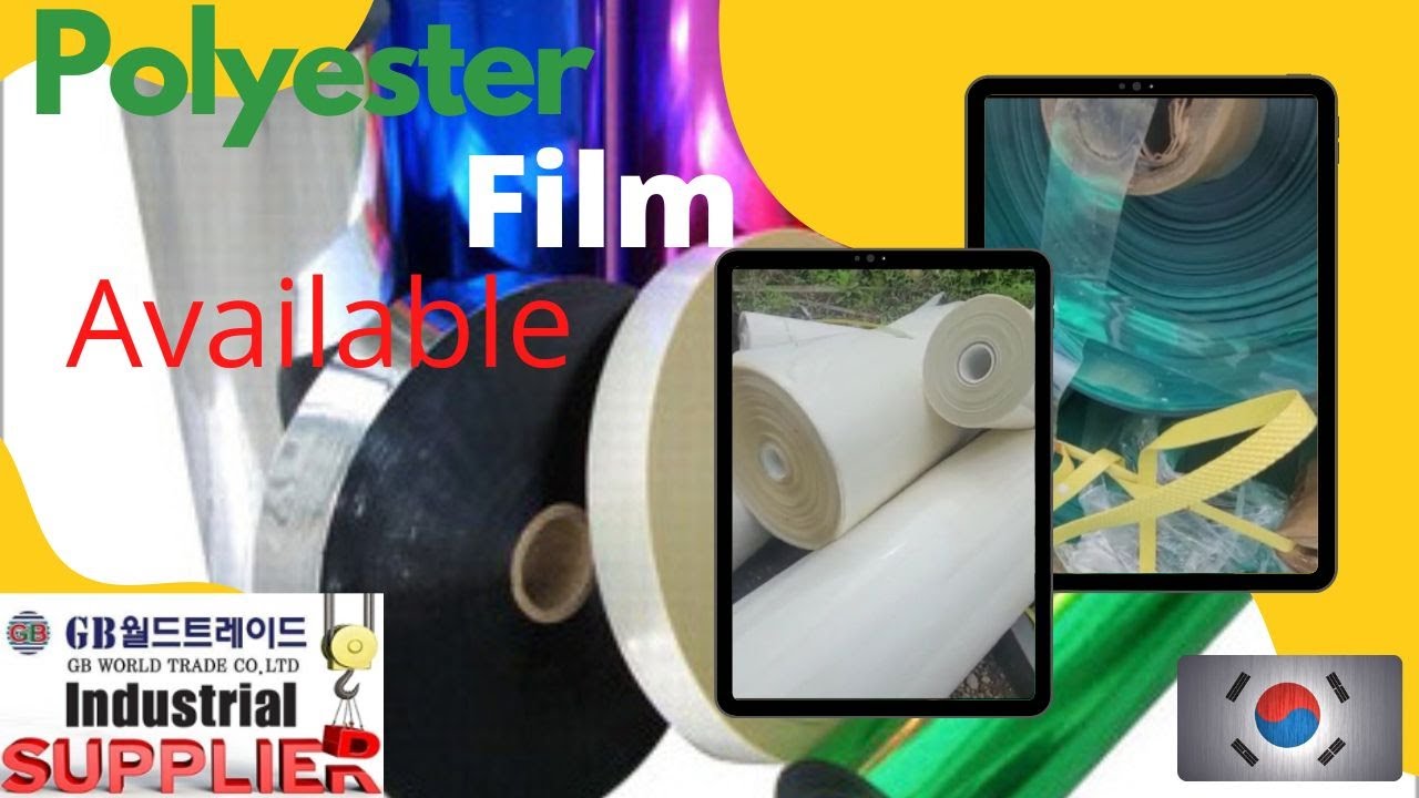 Polyester Color Film Rolls Matireal stock lot - YouTube