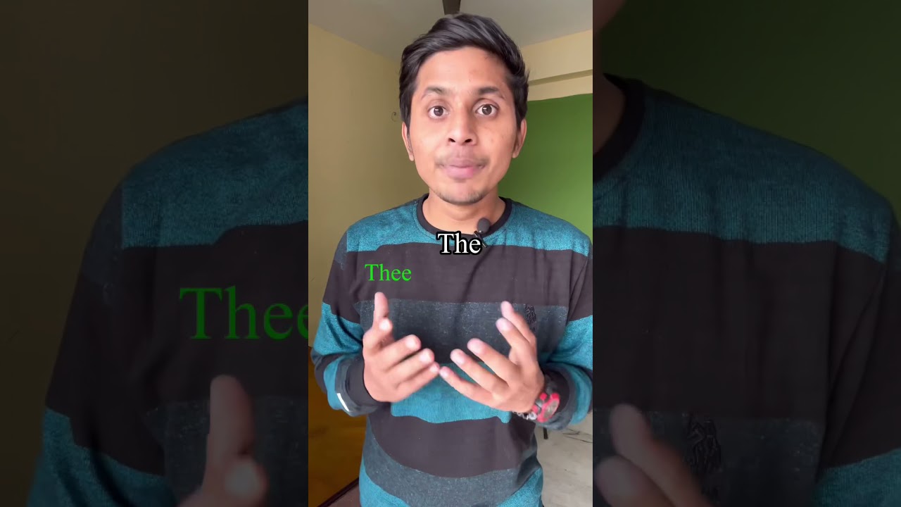 Where to pronounce The as Thuh or Thee? #english - YouTube