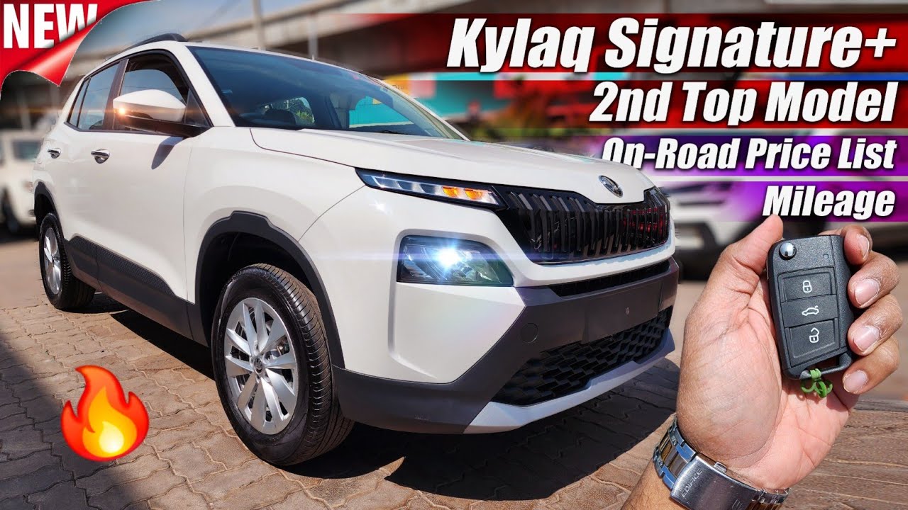 Skoda Kylaq Signature+ 2nd Top Model, On Road Price List, Mileage ...