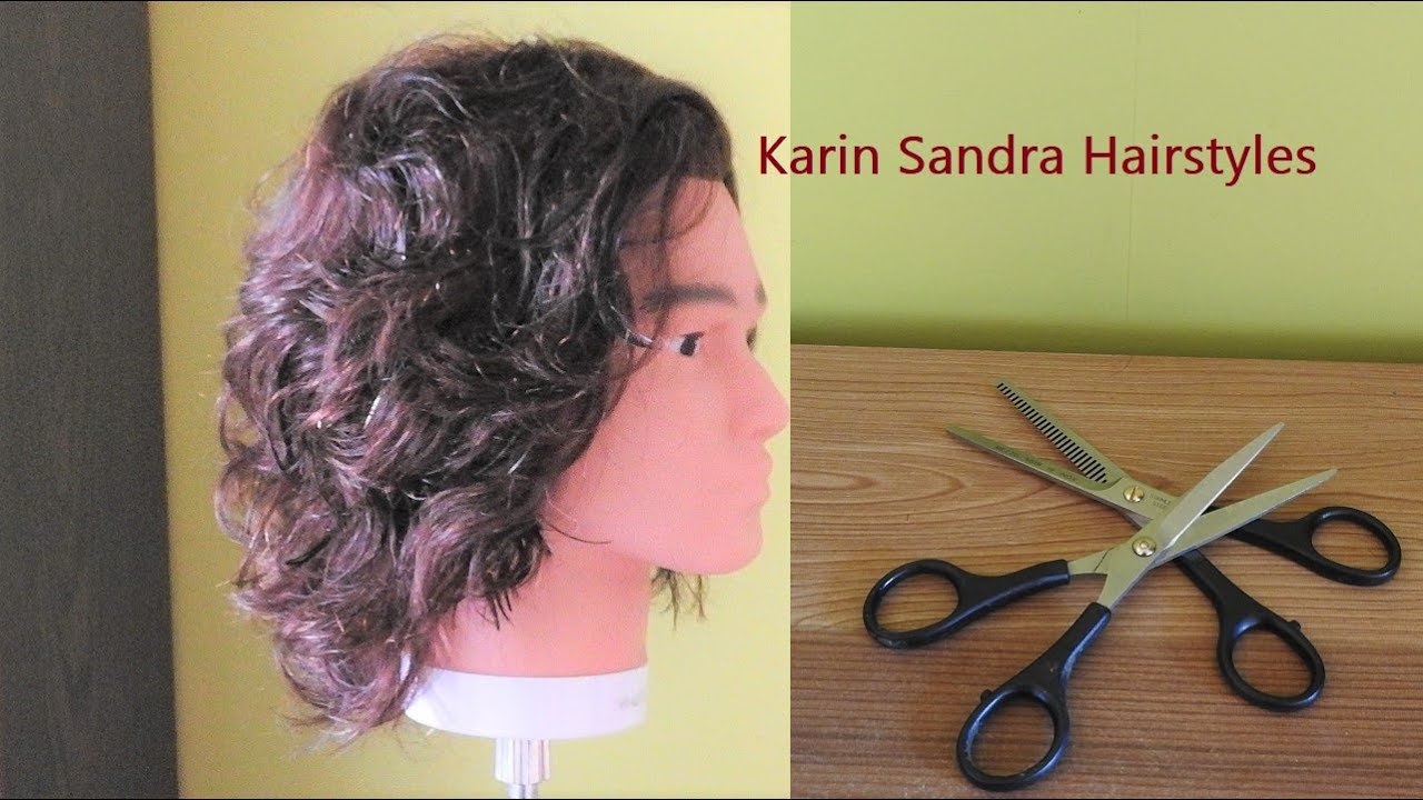 Haircut tutorial for men with scissors | Men's medium length haircut ...