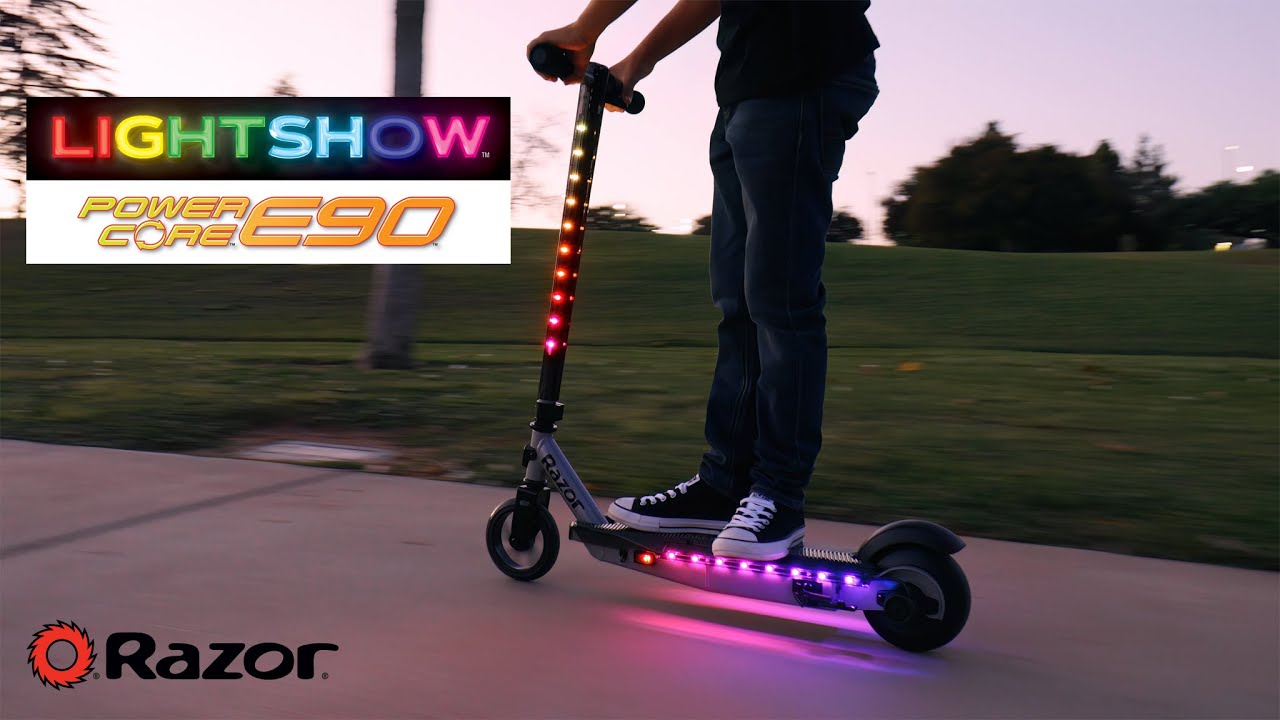Razor Power Core E90 Lightshow E90 Scooter Eléctrico, Luces, 8 ...
