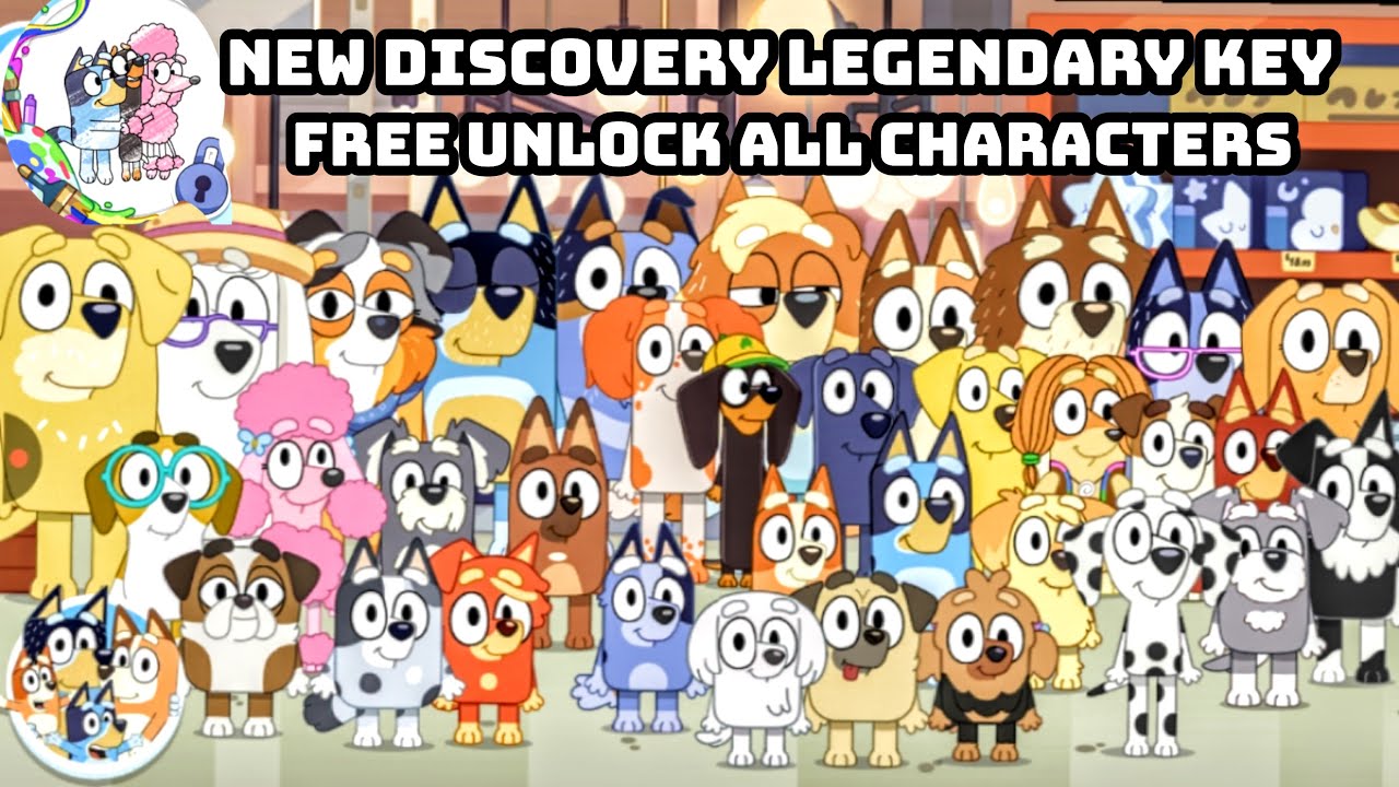 Bluey Let's Play New Discovery Legendary Key Free Unlock All Characters ...