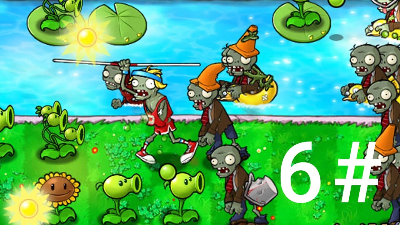Играем в Plants vs Zombies 6# - YouTube
