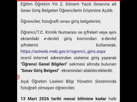 AÖL 2. Dönem yazılı sınavı, sınav giriş belgeleri sayfanızda. Peki süreç nasıl işleyecek?