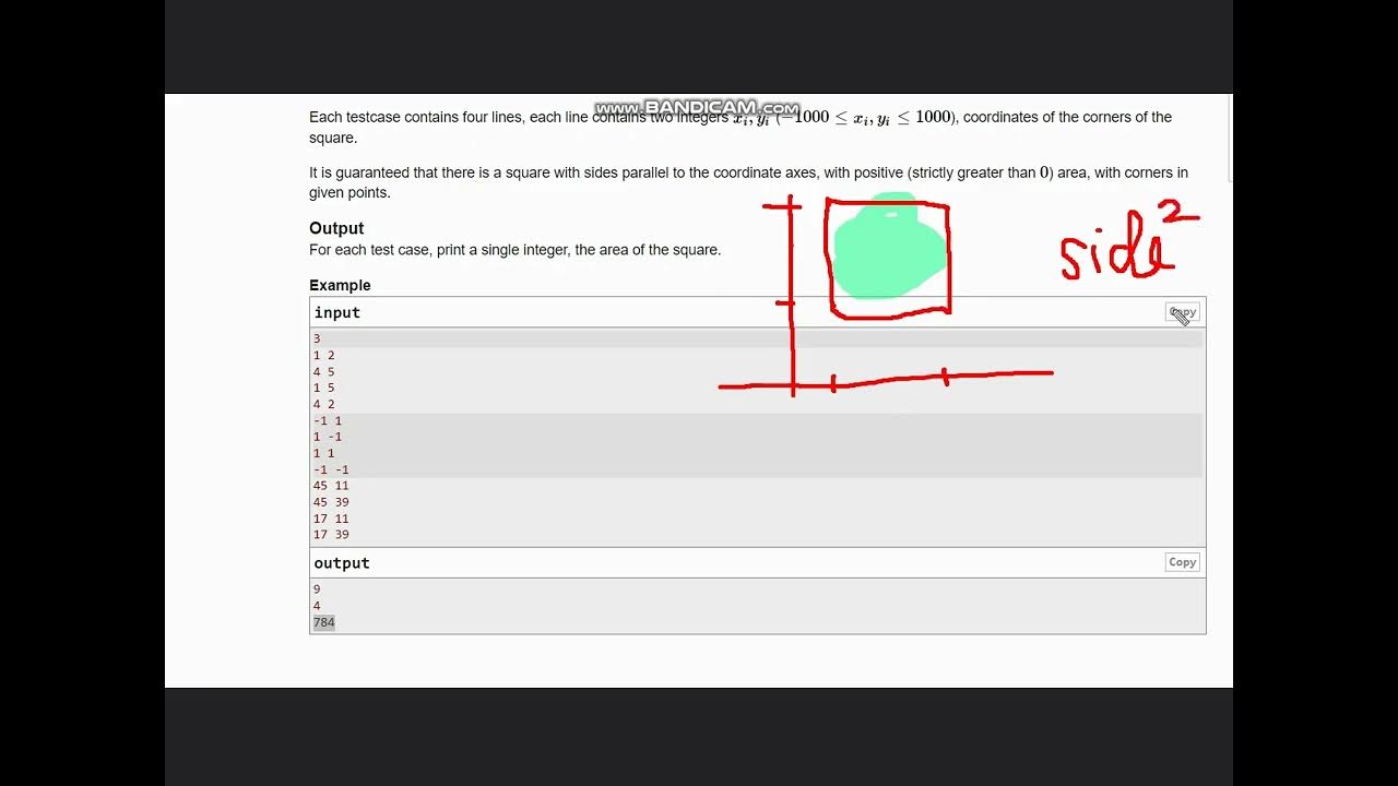 A Square Codeforces Round 920 Div 3 Codeforces Full Solution Youtube