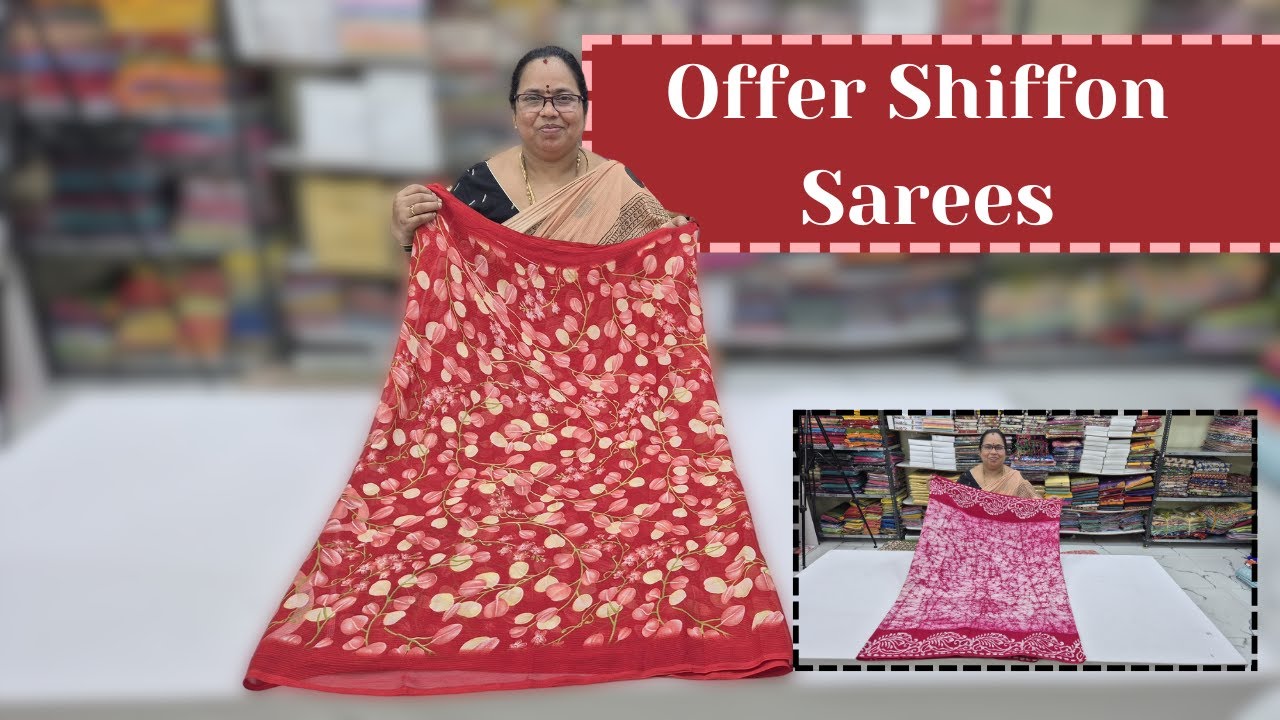 Offer Shiffon Sarees | Batik Design Cotton Sarees || Wholesale Shop ...