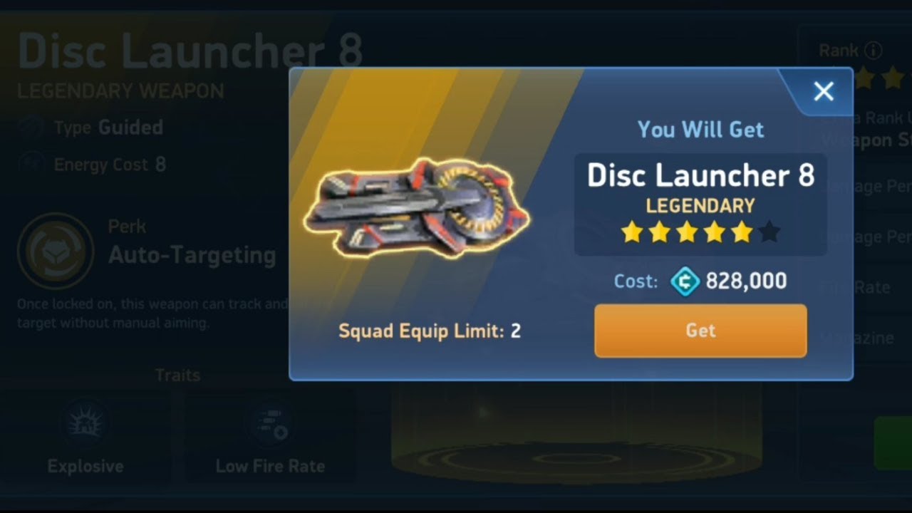 Disk Launcher 8 | 0.8 Million Credit | Mech Arena | Robot - YouTube