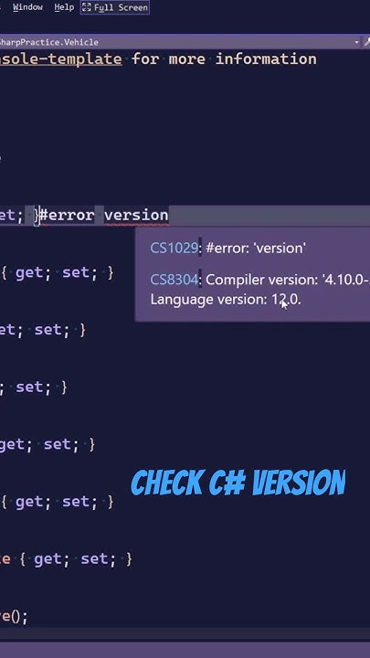 How to Check C# Version in Visual Studio - YouTube