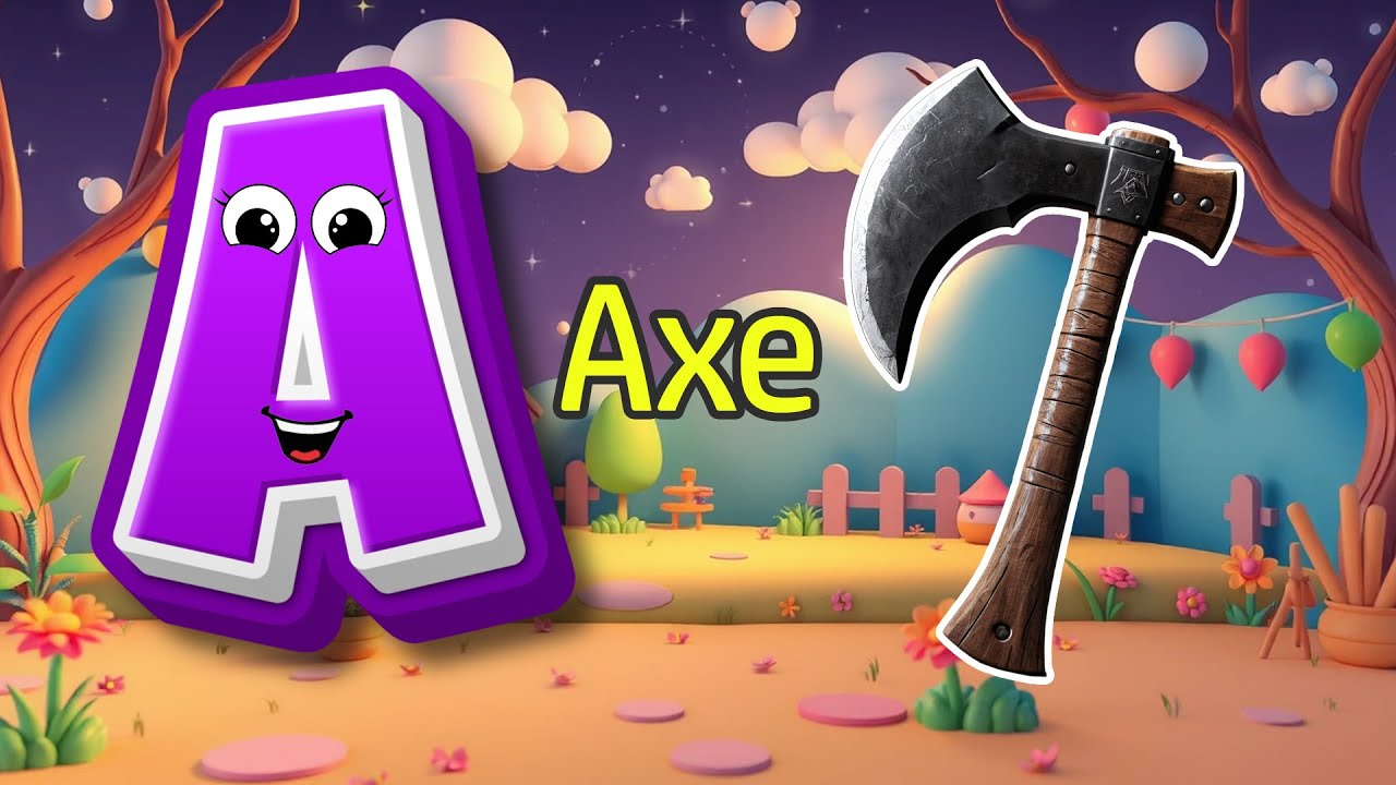 A is for Axe, ABC Phonics Song - Toddler Learning Songs, Nursery Rhymes ...