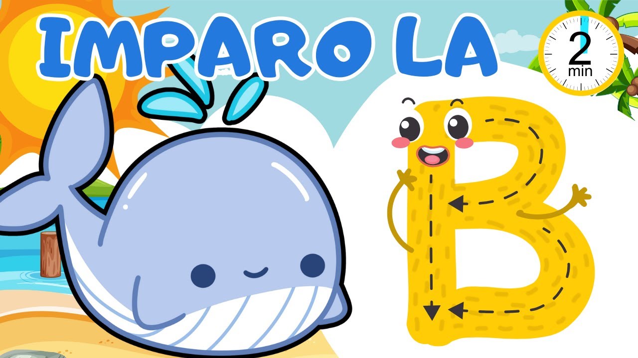 LA LETTERA B - LETTERE DELL'ALFABETO - CONSONANTI - VIDEO EDUCATIVO PER ...