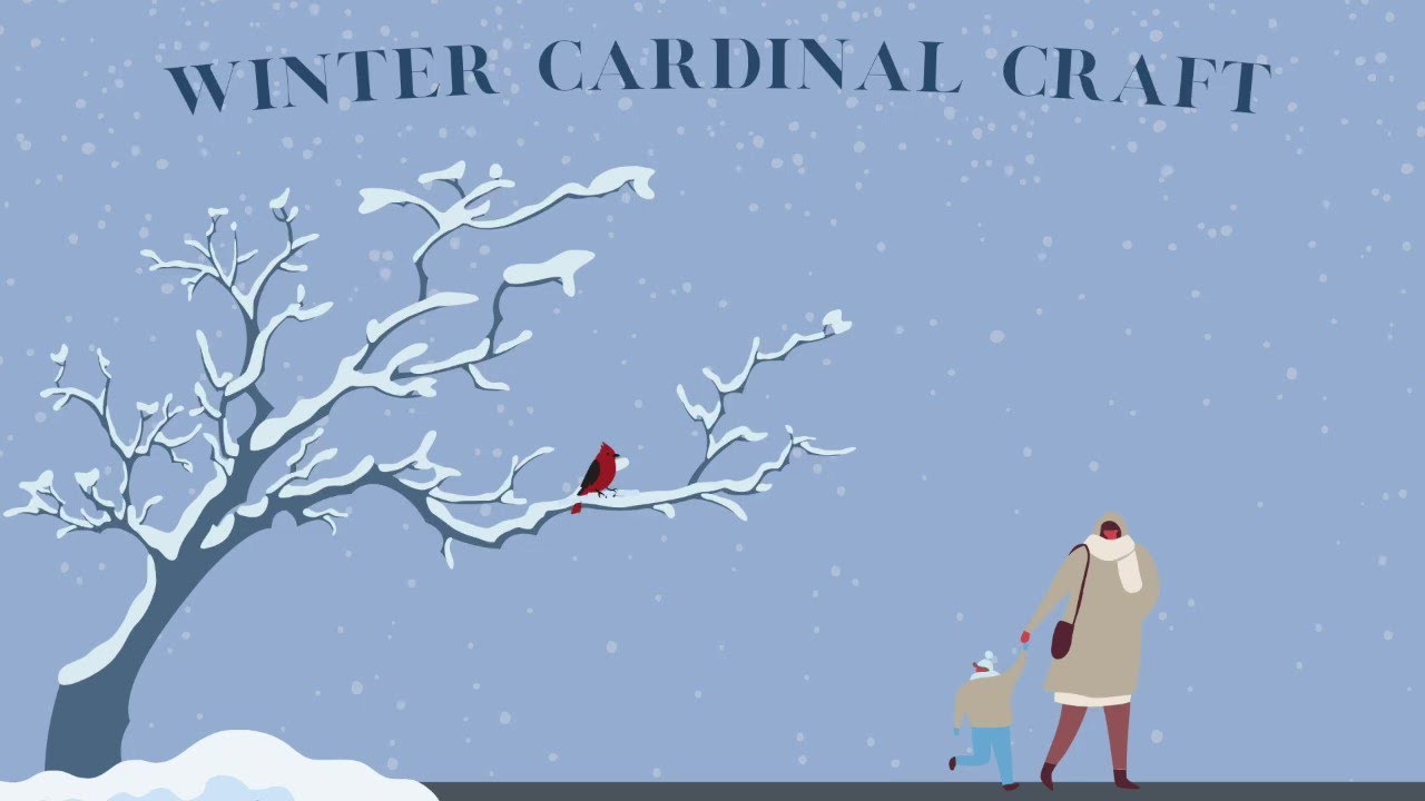 Winter Cardinal Craft for Kids - YouTube