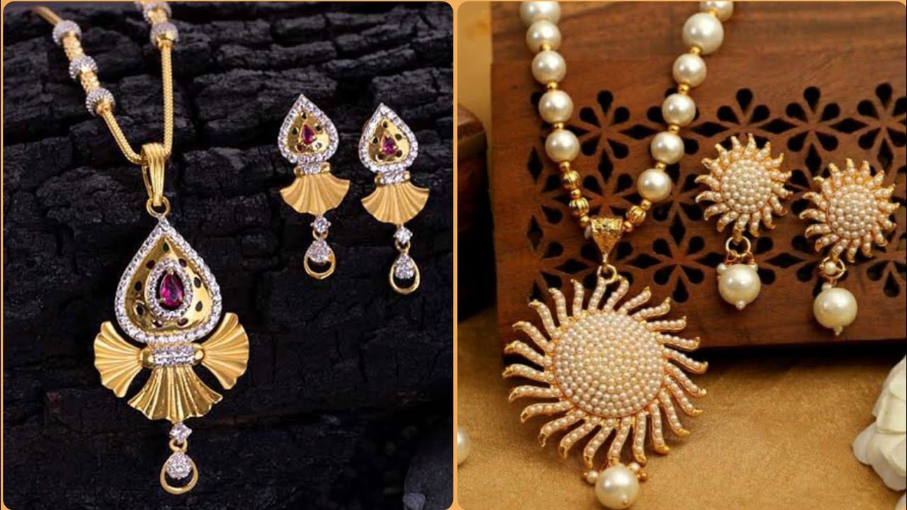 Light Weight Decent Gold Chain Necklace Designs for girls - Pendant ...