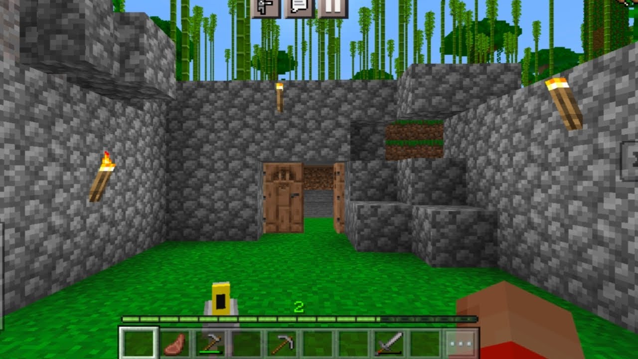 Hari 1 di minecraft buat rumah dalam tanah - YouTube