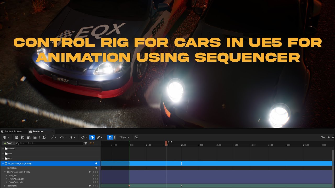 Creating A Control Rig For Cars In Unreal Engine 5 For Animation Using Sequencer Youtube