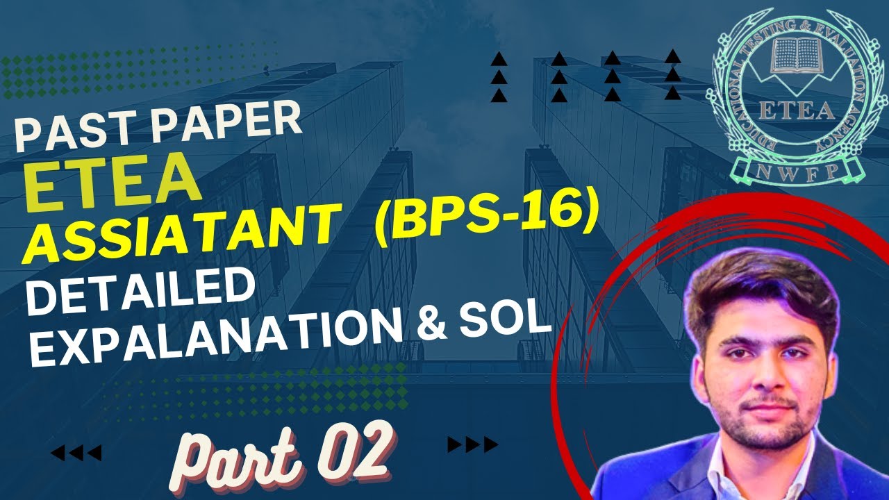 Assistant BPS-16 Past Paper | ETEA Past Paper | Assistant bps 16 test ...