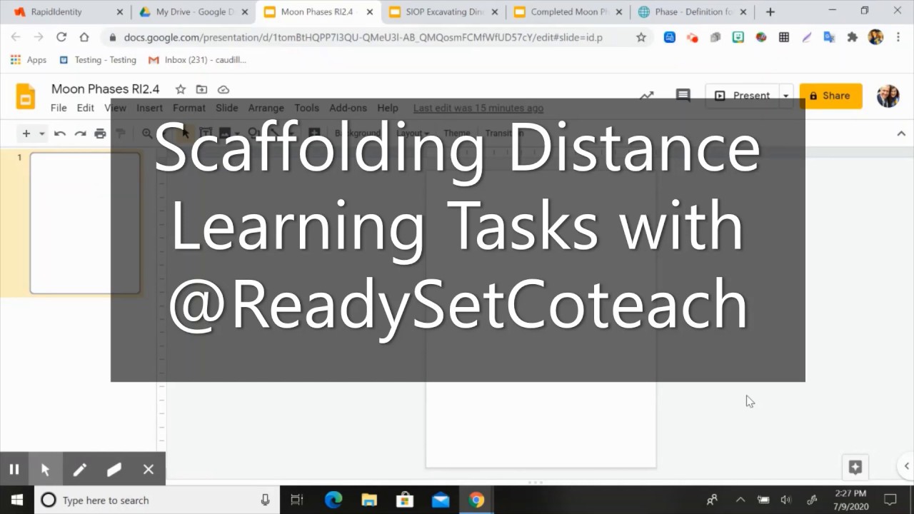 RSC Scaffolding Distance Learning Tasks Step-by-Step - YouTube