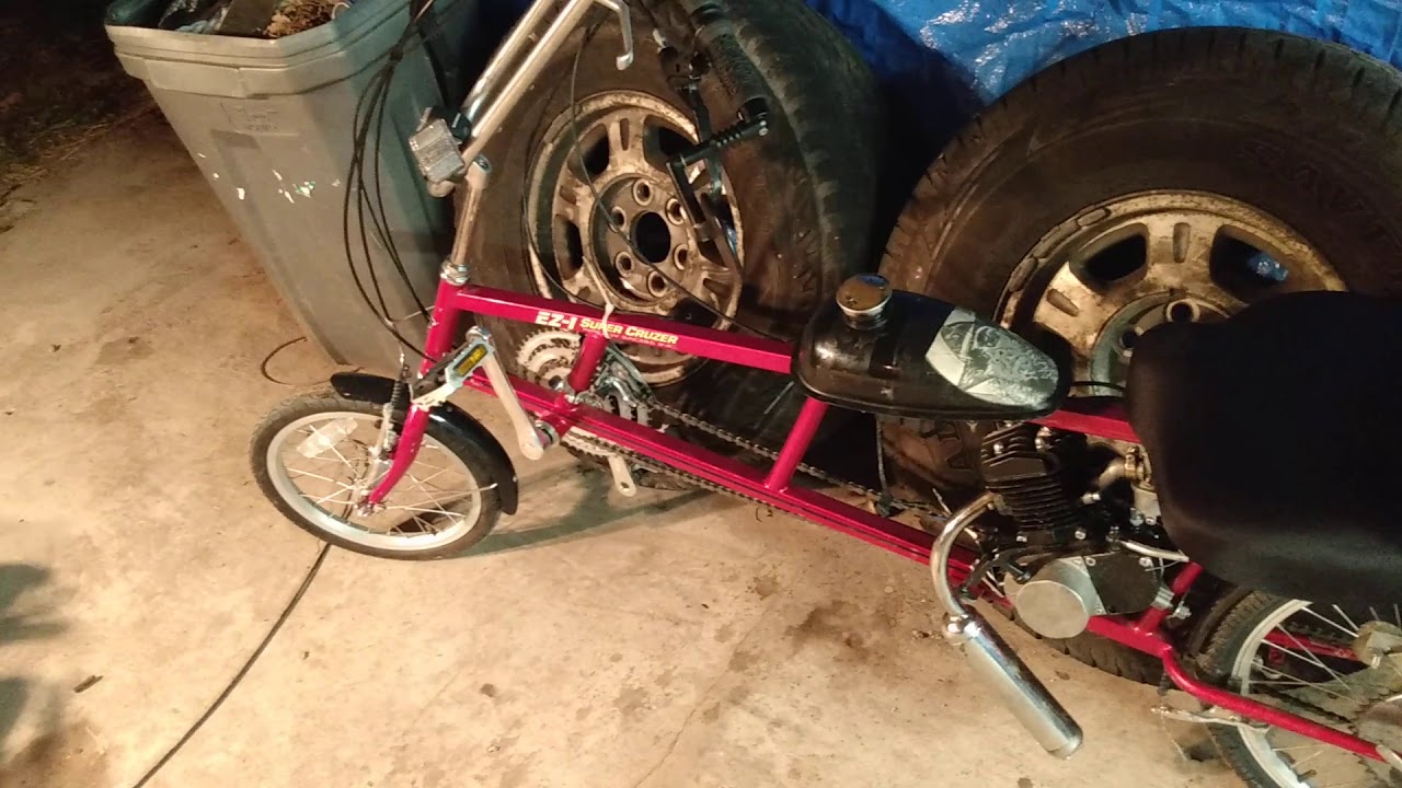 49cc custom build motorized bicycle - YouTube