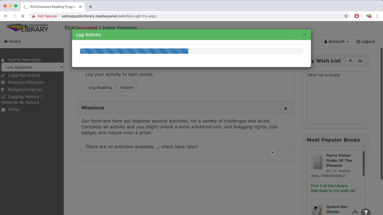 Como registrar tu actividad de lectura en READsquared como familia - YouTube