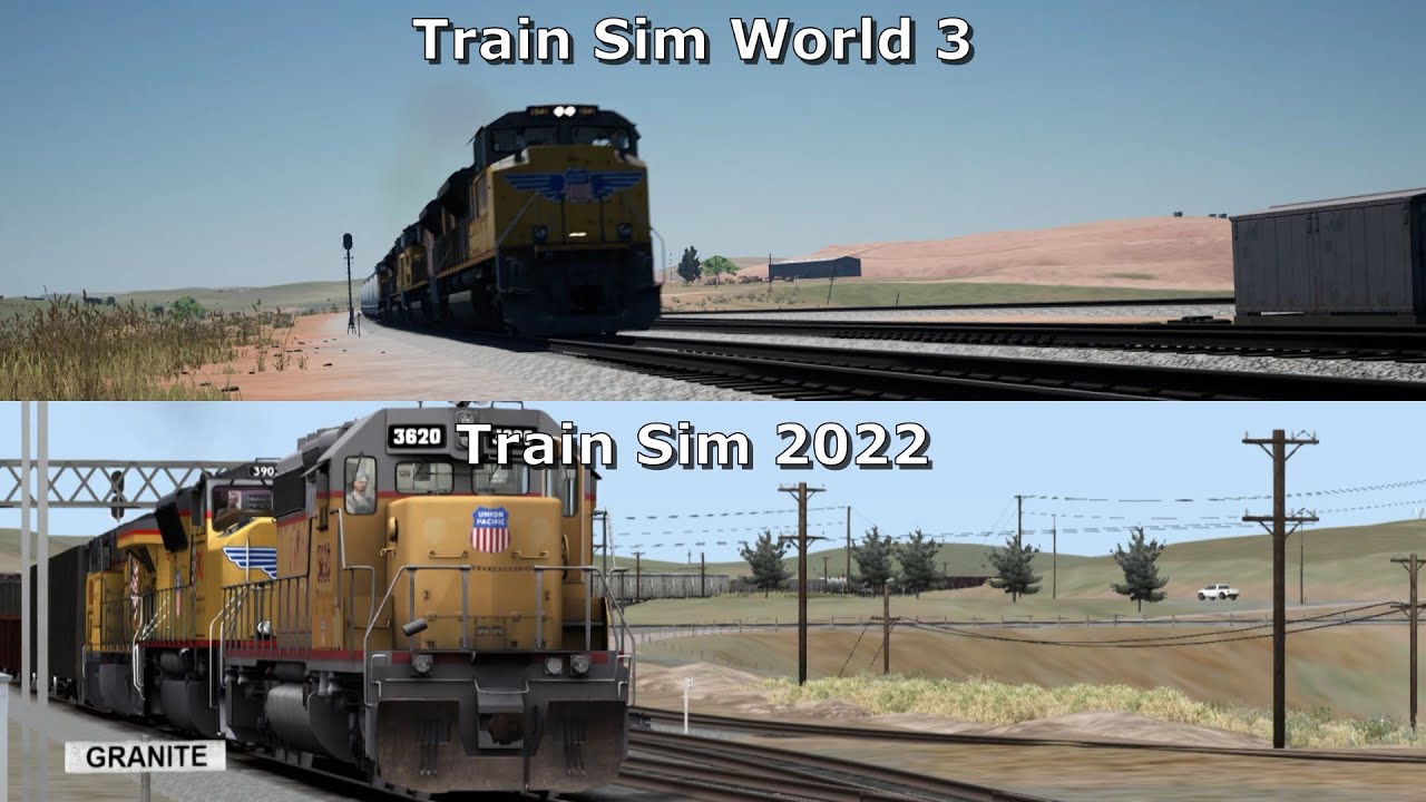 Union Pacific's Trains - Train Sim World 3 vs Train Simulator 2022 ...