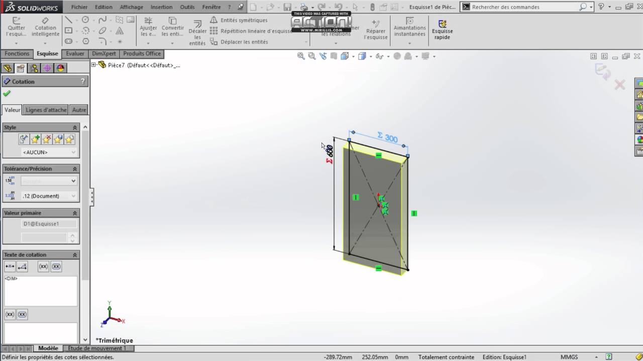 solidworks = équations - YouTube