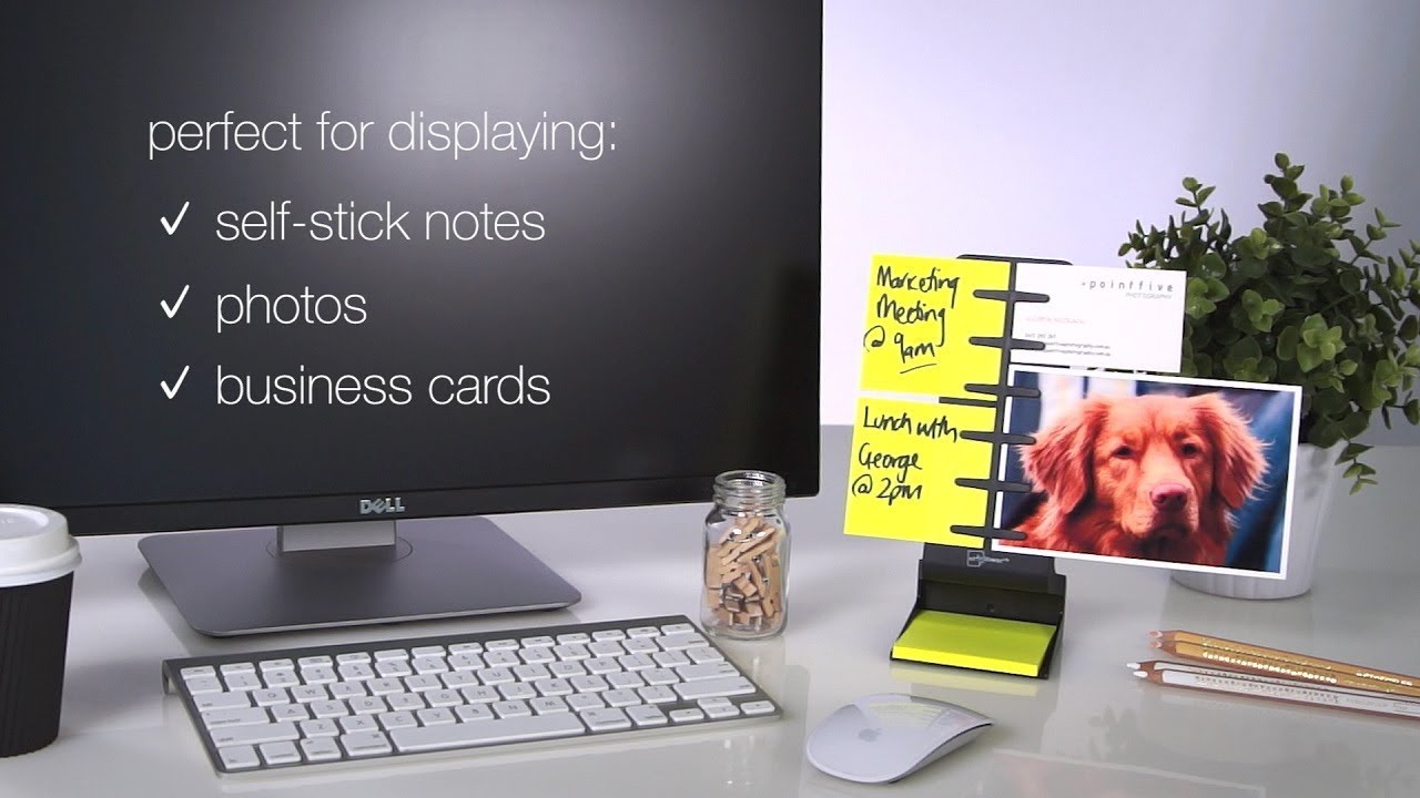 NoteTower Desktop Mini - Sticky Note & Photo Holder - YouTube