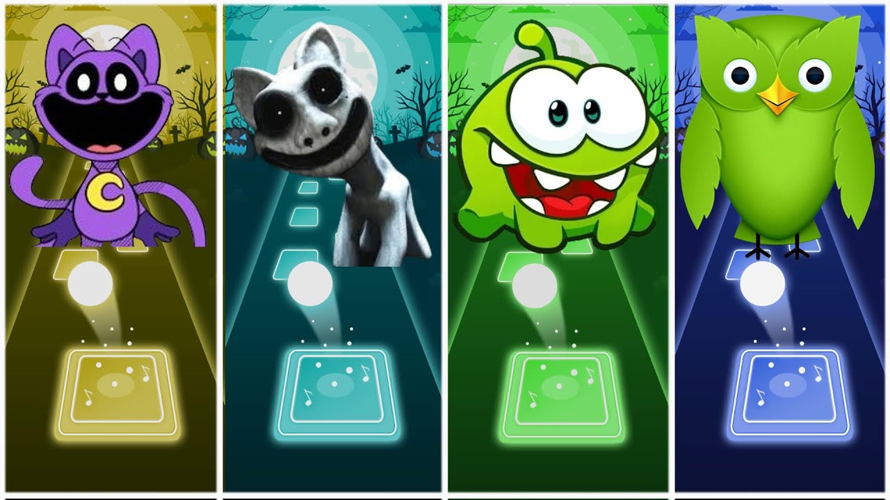 Smiling_Critters 🆚 Zoonomaly 🆚 Om_Nom 🆚 Duolingo..Tiles Hop Edm Rush ...