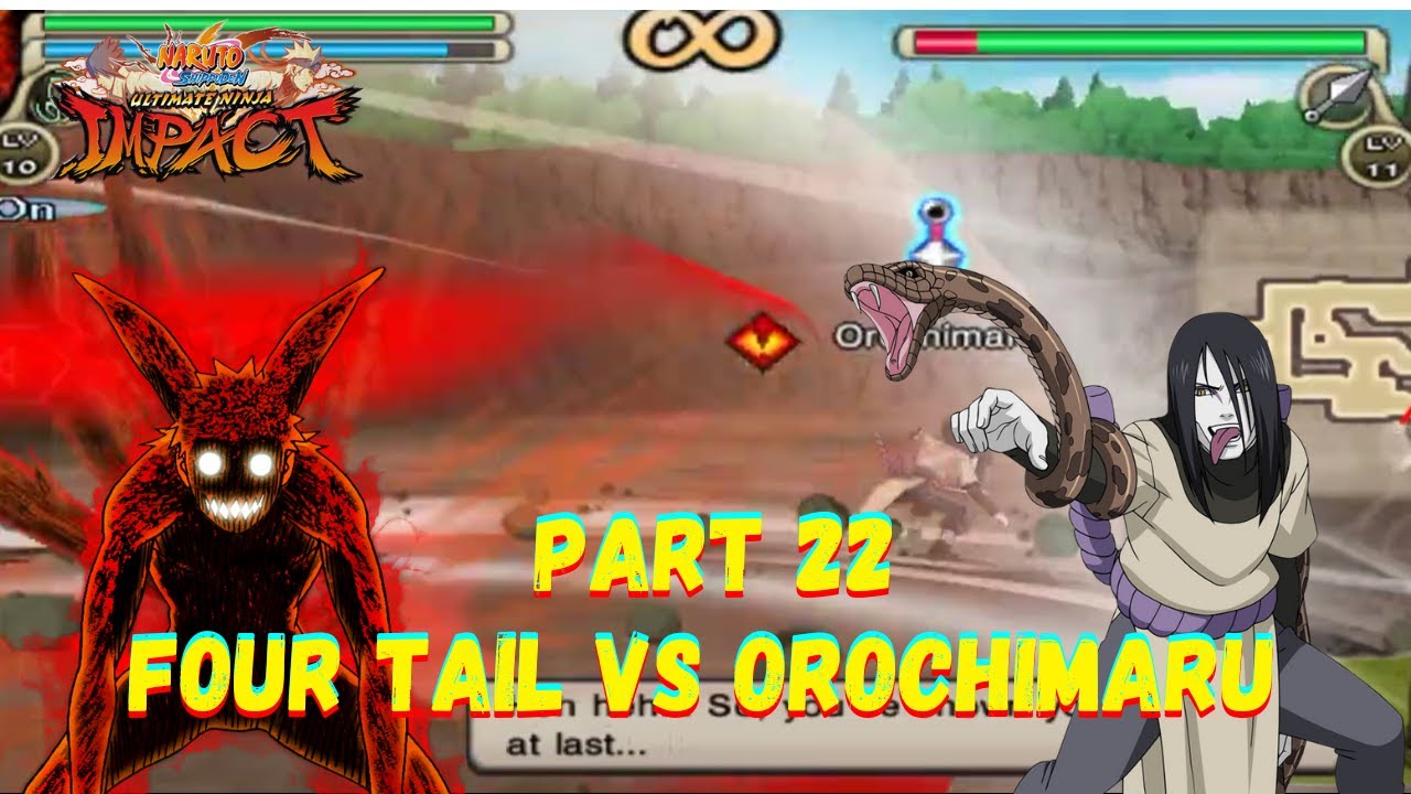 Naruto Shippuden - Ultimate Ninja Impact / Four Tail Vs Orochimaru ...