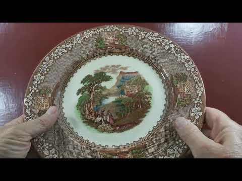 Antique Royal Staffordshire Pottery Jenny Lind 1795 China 9.75-inch Dinner Plate