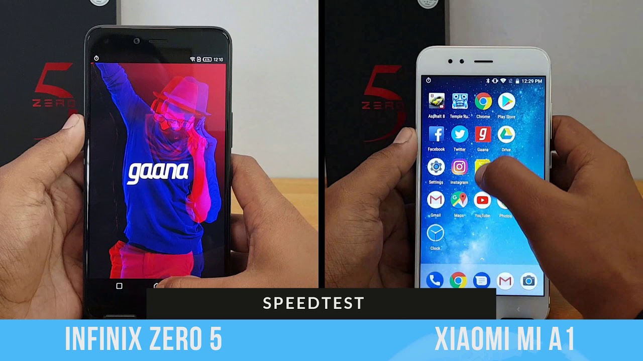 Infinix Zero 5 vs Xiaomi Mi A1 Speedtest Comparison - YouTube