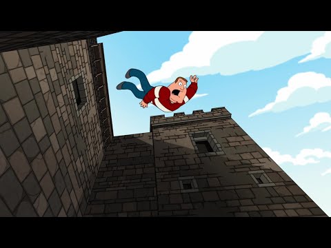 Family Guy - Peter throws Joe out a castle window