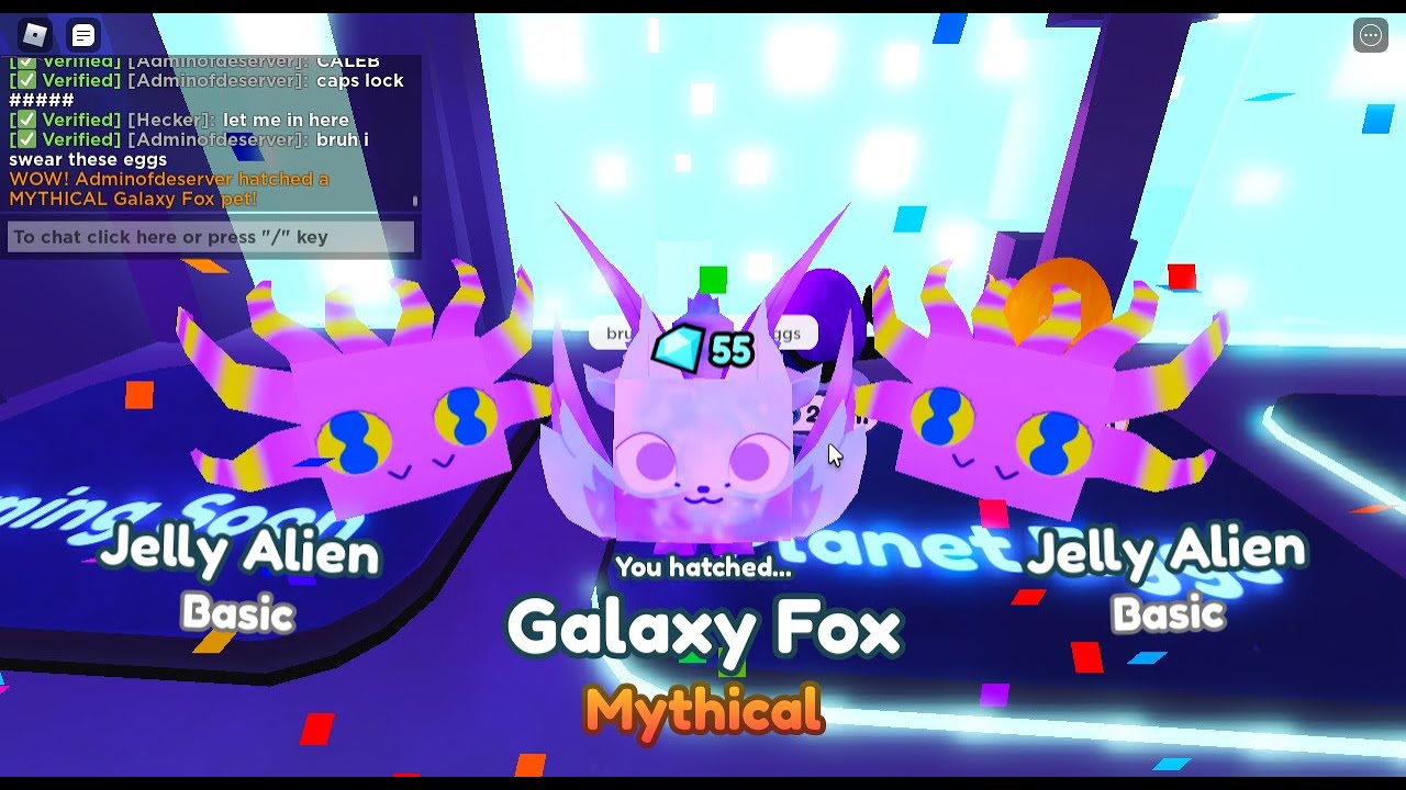 Galaxy Fox Hatch ~ Pet Sim X (Quick Video) - YouTube