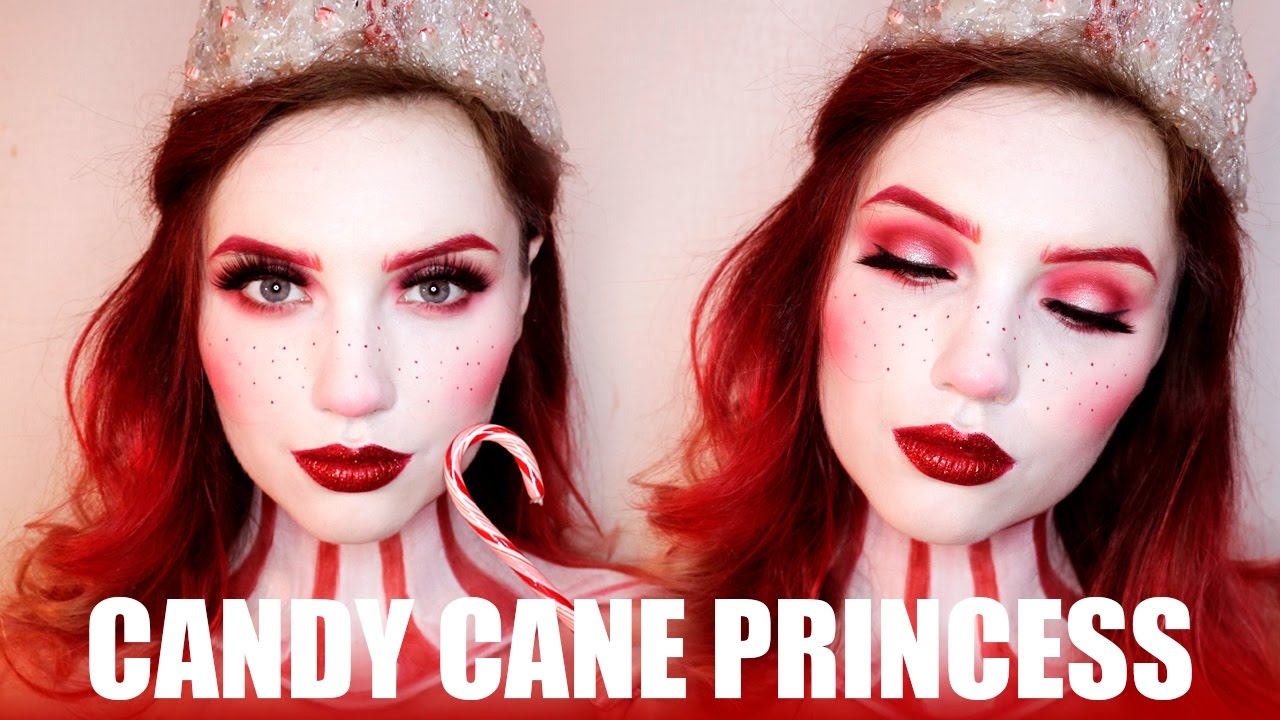 CANDY CANE PRINCESS - Holiday Make Up Tutorial - YouTube