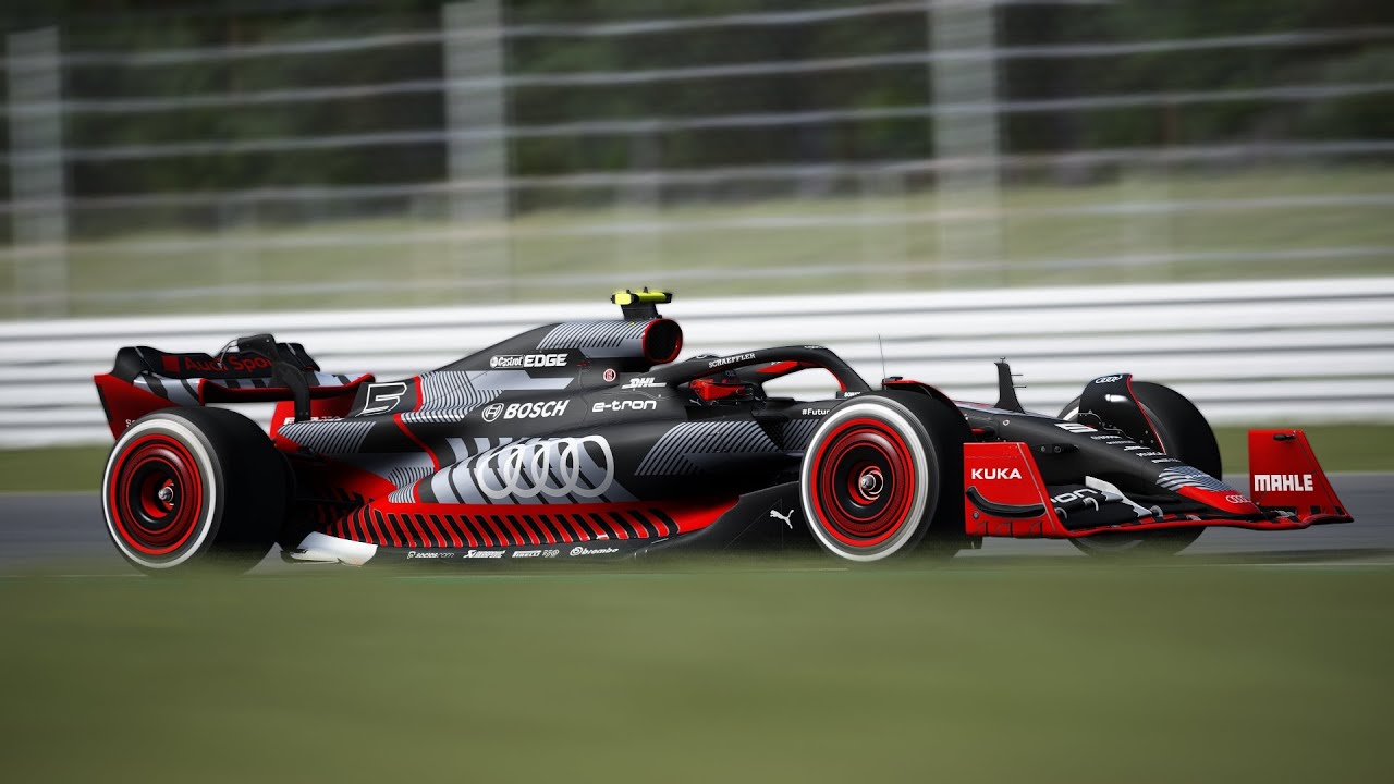 Audi F1 Team Concept Livery Virtual Lap at Hockenheimring - YouTube