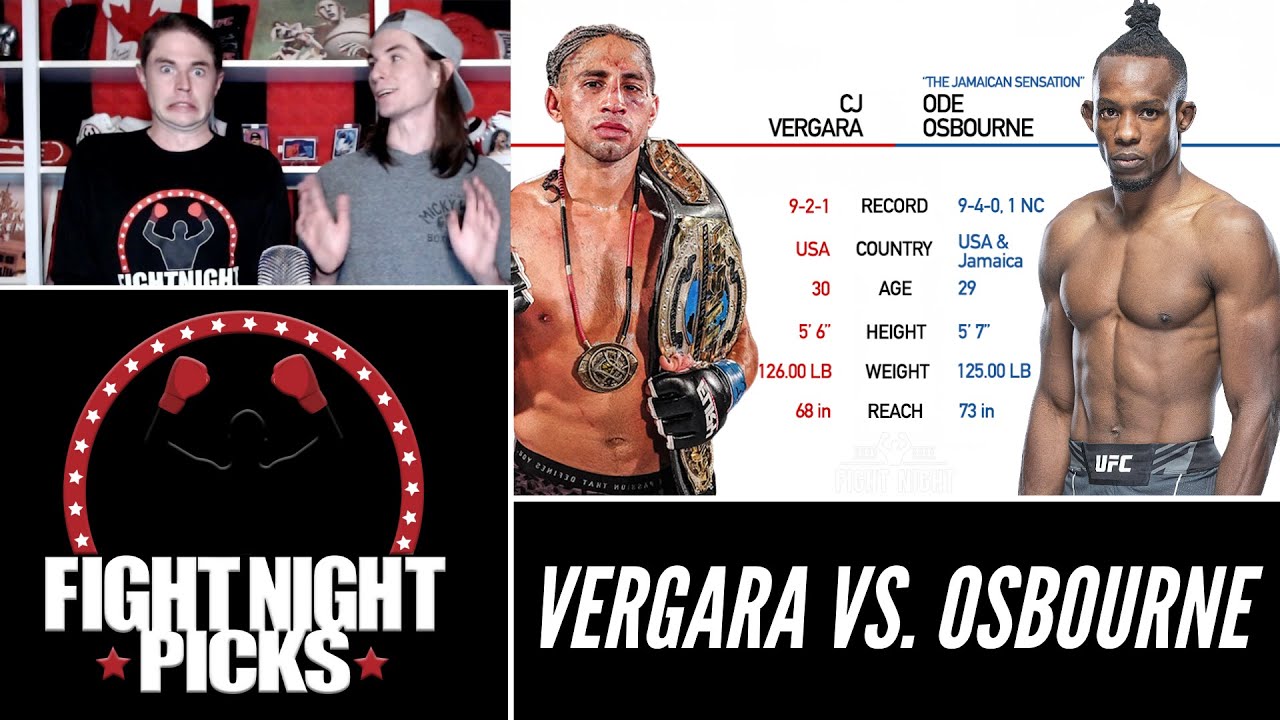 UFC 268: CJ Vergara vs. Ode Osbourne Prediction - YouTube