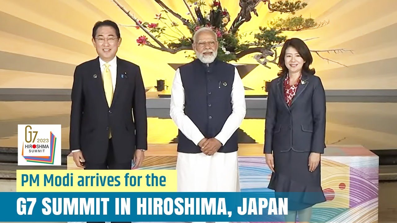 PM Modi arrives for the G7 Summit in Hiroshima, Japan - YouTube