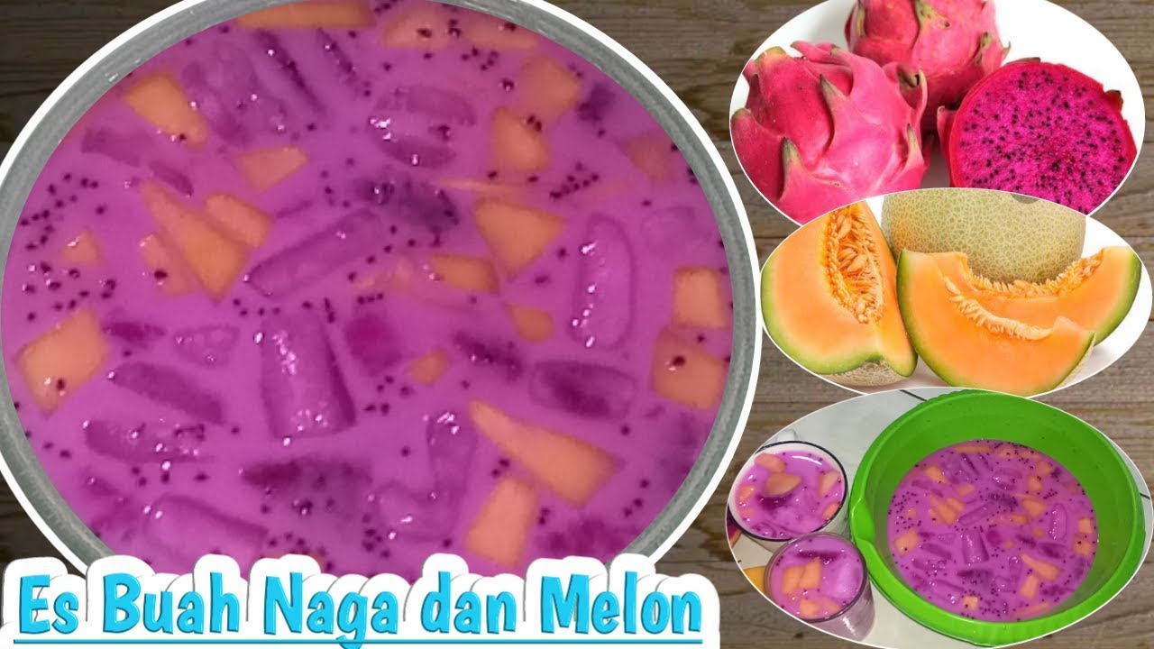 Cara Membuat Es Buah Naga Dan Melon - YouTube