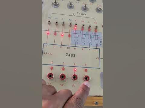 4 -bit Adder Subtractor circuit using IC 7483 and 7486 - II - YouTube