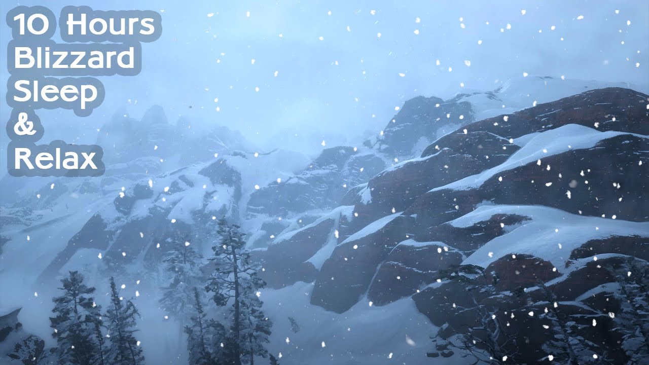 Howling wind and blizzard in the mountains 10 hours from sleep ...