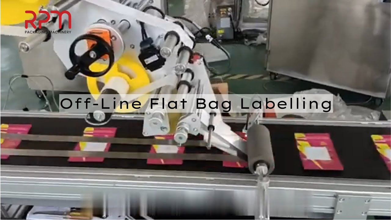 RPM Packaging Machinery – Off-Line Flat Bag Labelling - YouTube